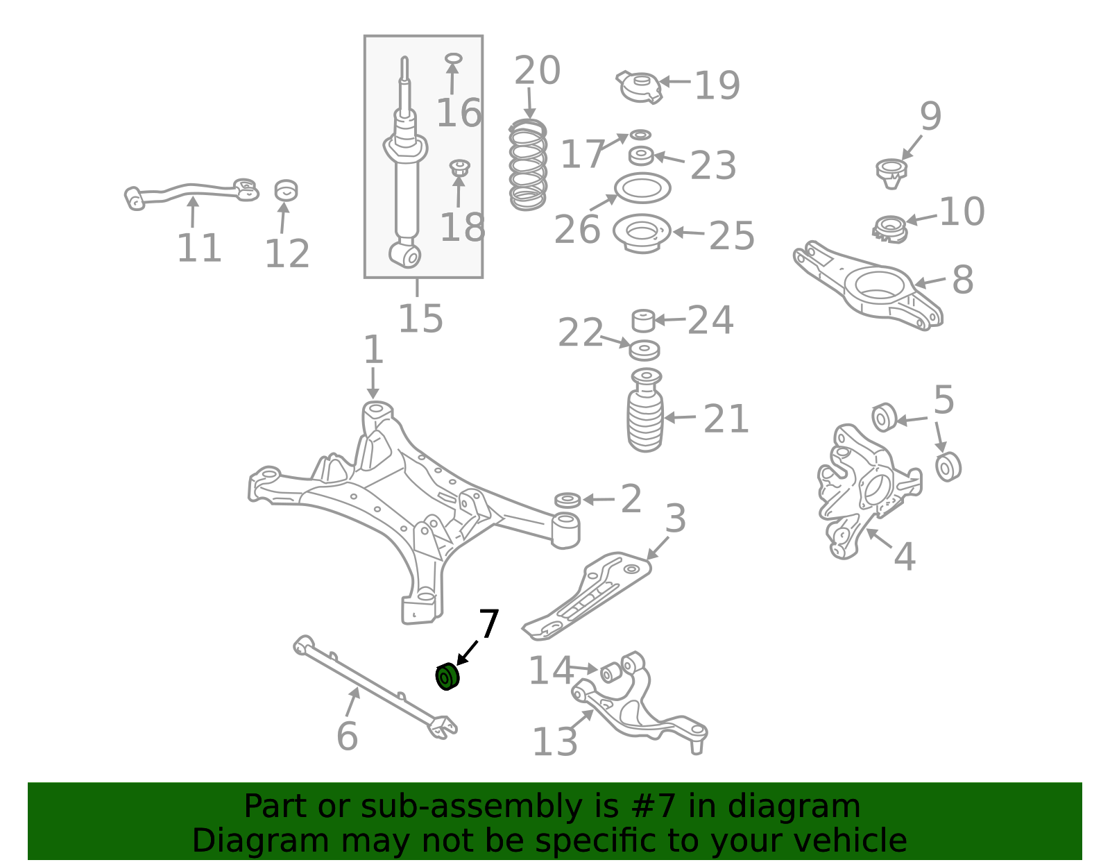 2004-2009 Nissan Maxima Track Bar Bushing 55152-7Y000 | OEM Parts Online