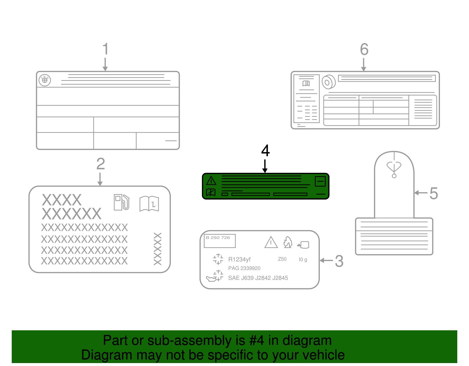 51-14-2-121-644 - Air Bag Label - 2004-2021 BMW | BMW Parts Wholesale
