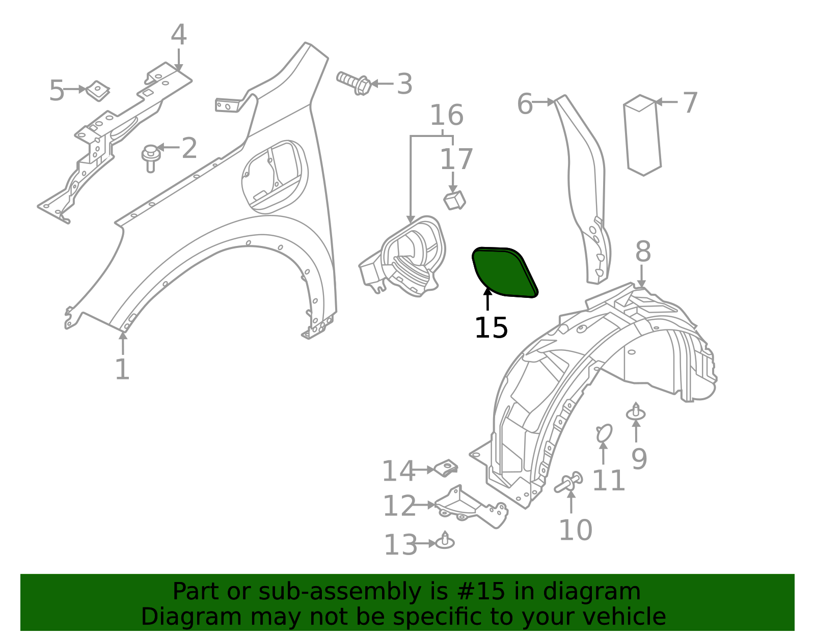 LJ7Z-78405A26-B - High-Quality Filler Door for 2021-2025 Lincoln ...