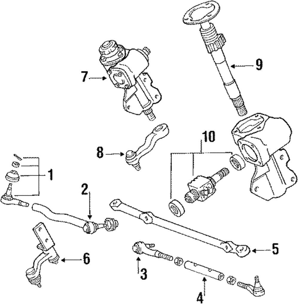 1990-1996 Mitsubishi Outer Tie Rod MB564855 | Mitsubishi Parts Warehouse