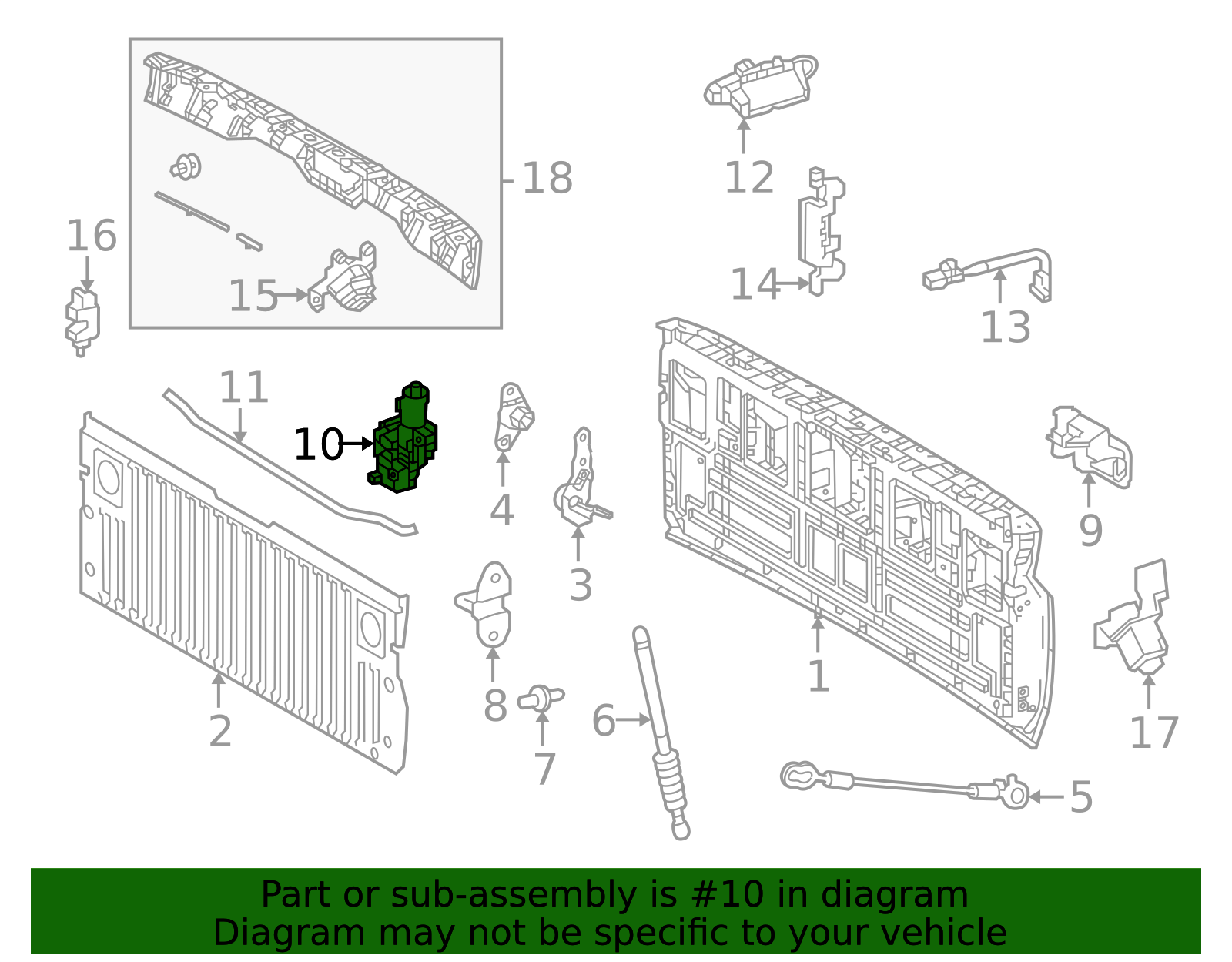2022-2025 Toyota Tundra Actuator Assembly 69150-0C030 | MotorMotor