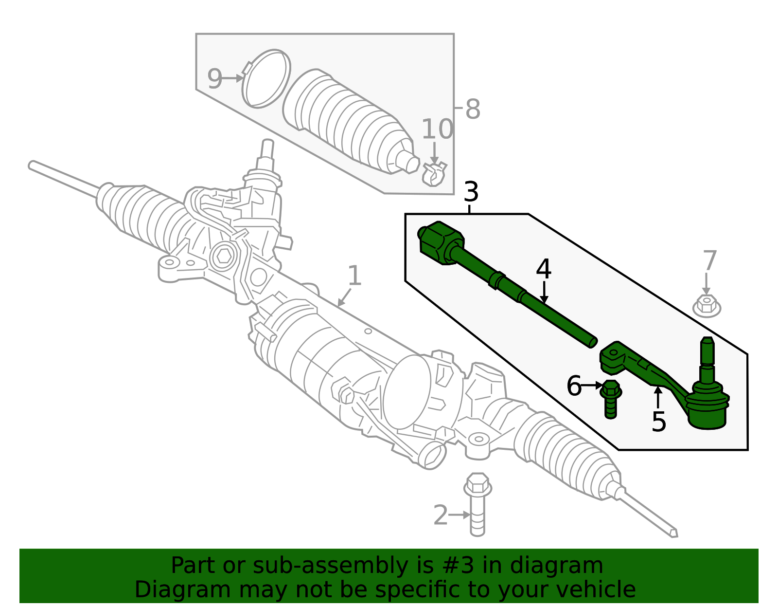 32105b5f303 - Tie Rod Assembly (32-10-5-B5F-303) | Parts ...