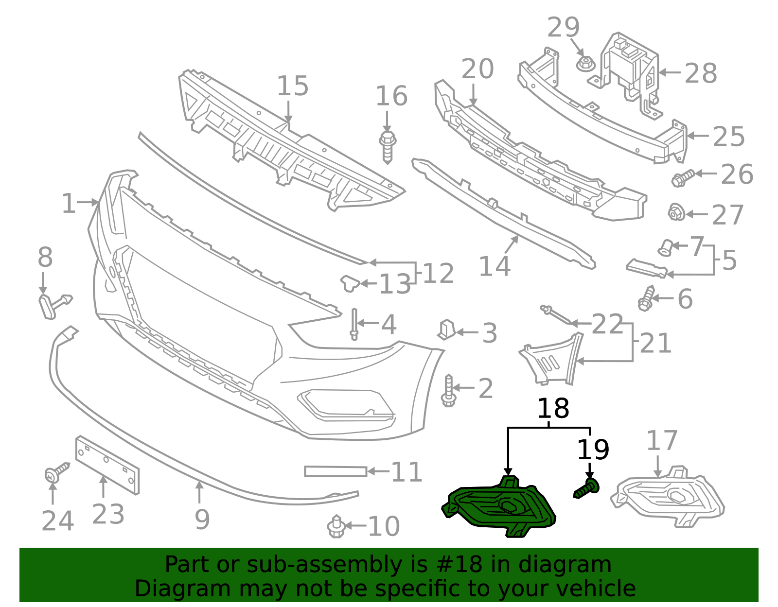 86522-J0000 - High-Quality Fog Light Trim for 2018-2022 Hyundai Accent ...