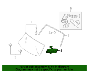 Genuine OEM Ford Part - Interior Rear View Mirror 6U5Z-17700-B ...
