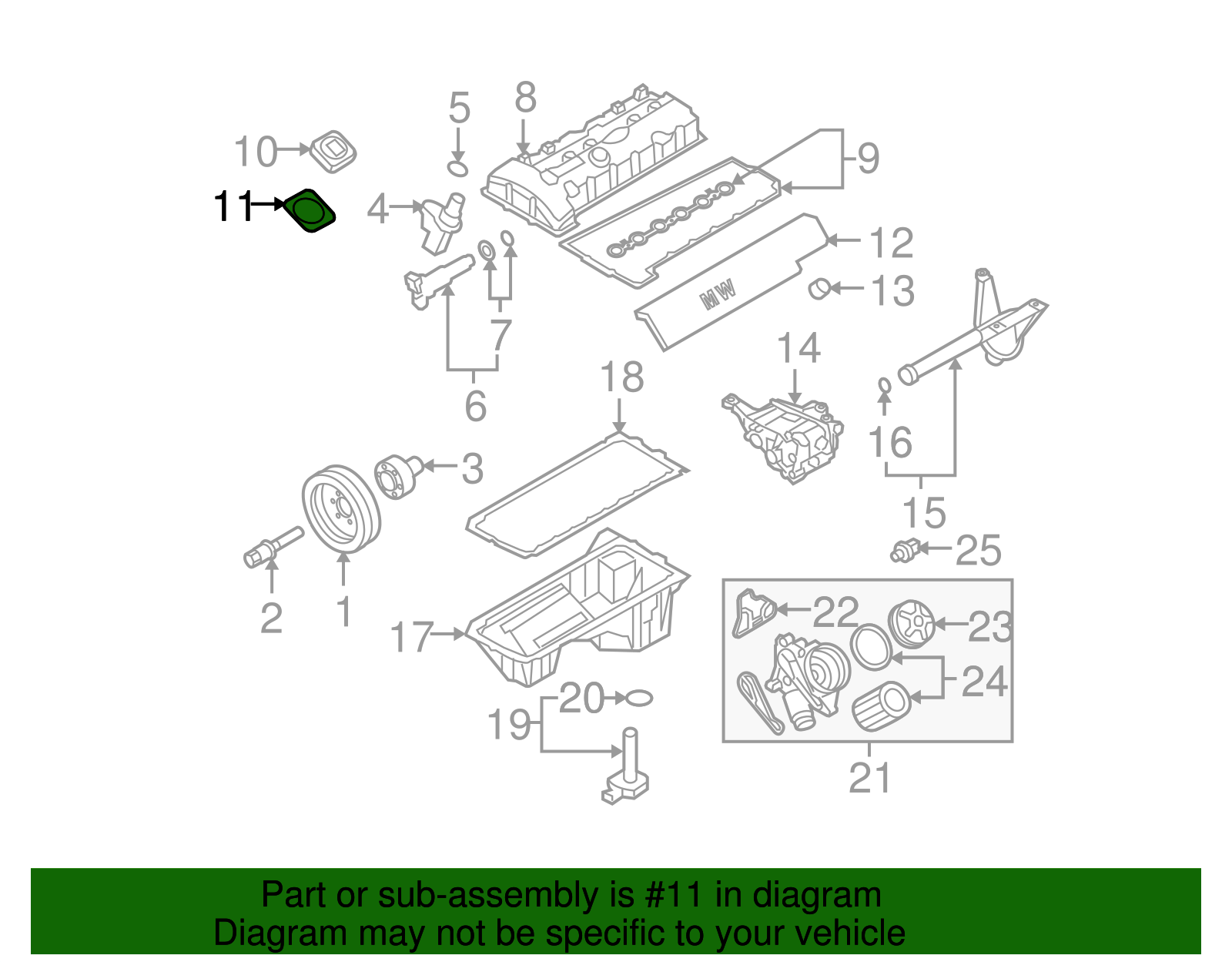 11127565165 - 2006-2013 BMW Filler Cap Gasket (11-12-7-565-165) | BMW ...