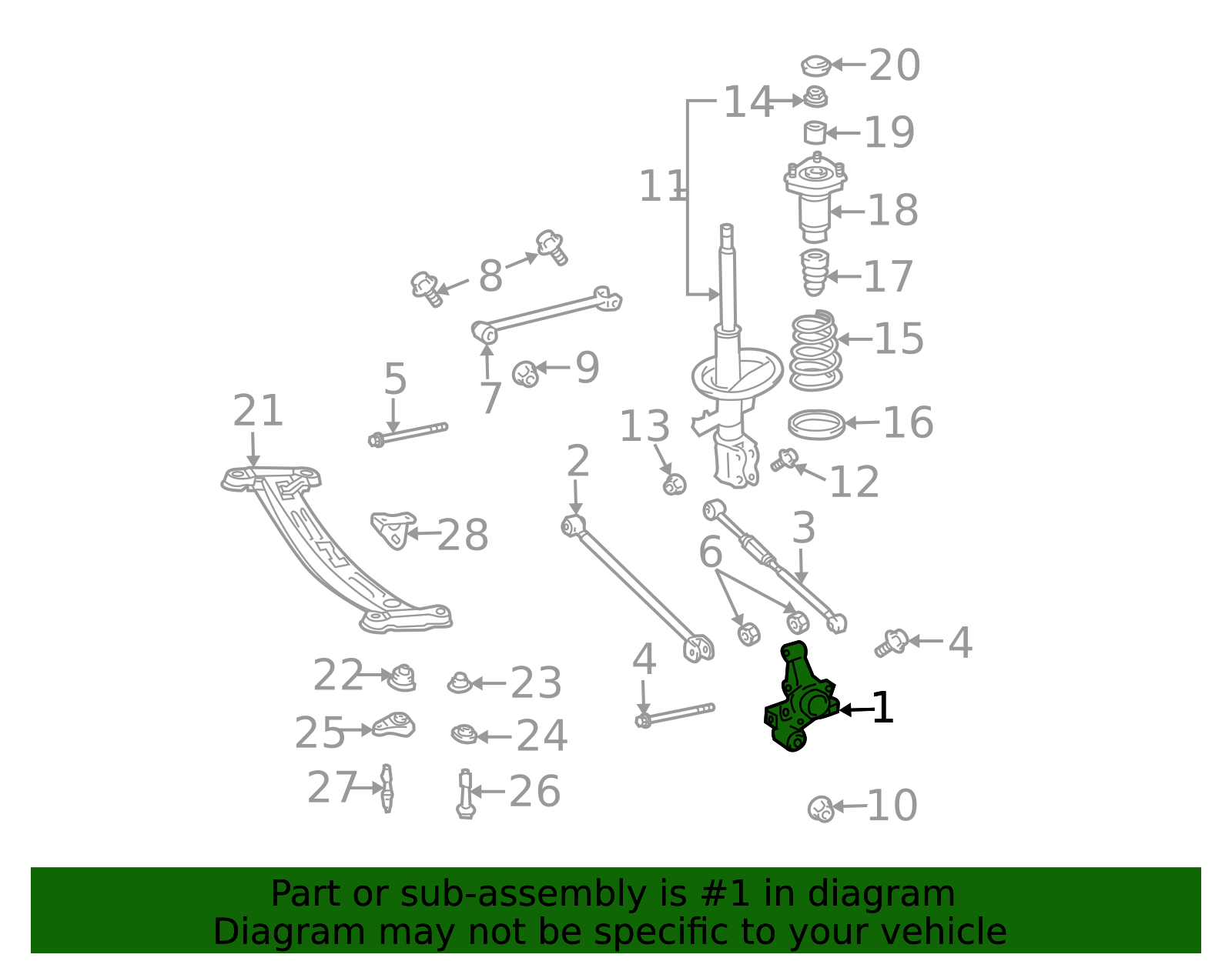 Genuine Official Toyota Knuckle part# 42304-06090 for 2002-2006 Toyota ...