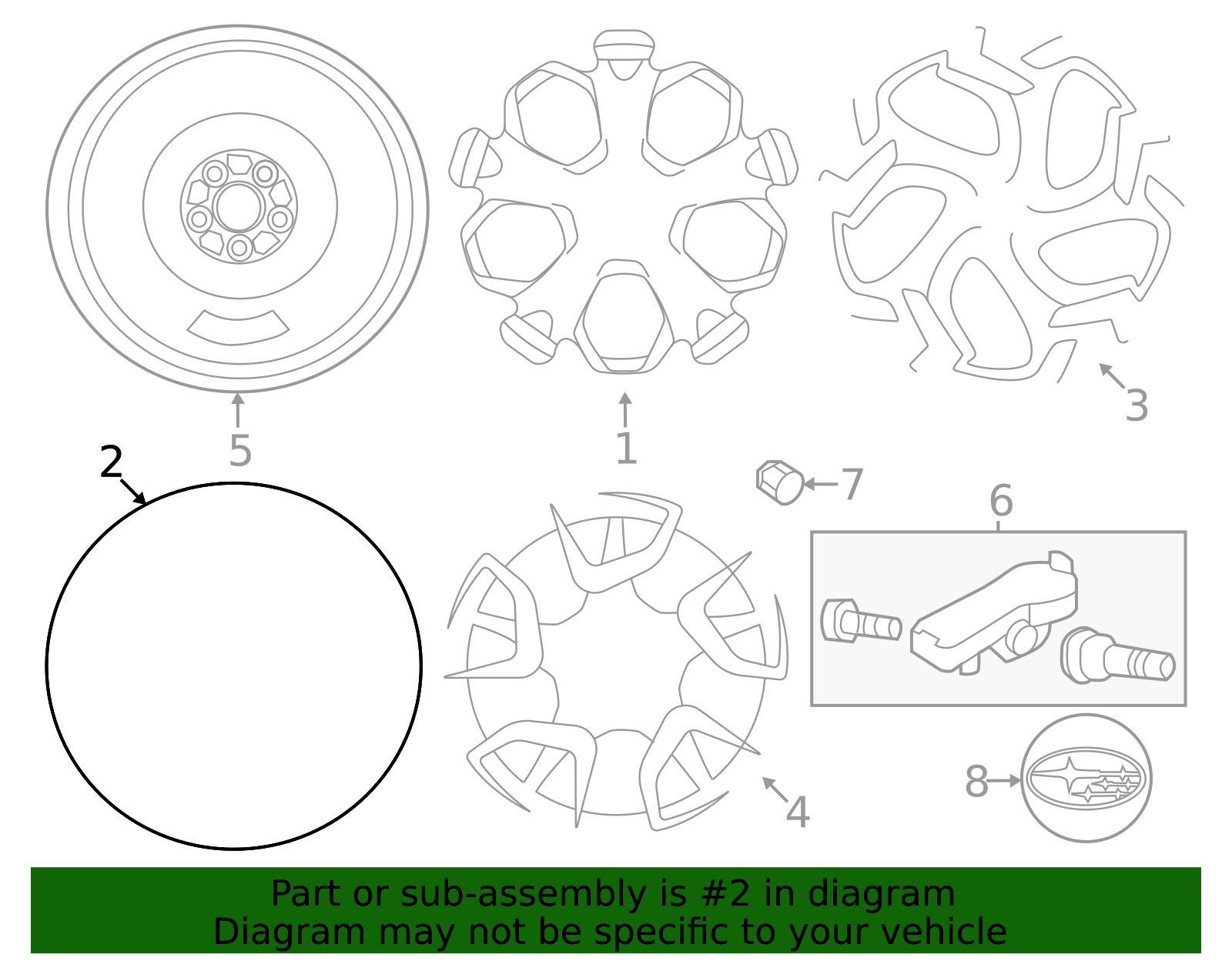 Wheel, Alloy 28111FL430 | Subaru Parts Store
