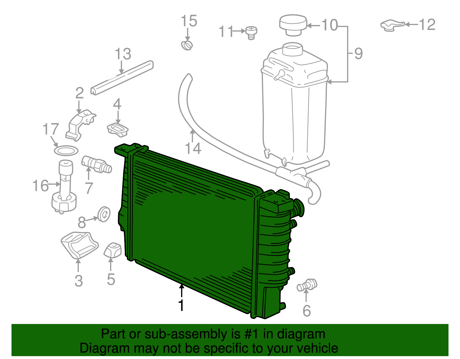 17111436063 - 1998-2003 BMW Radiator (17-11-1-436-063) | BMW of South ...