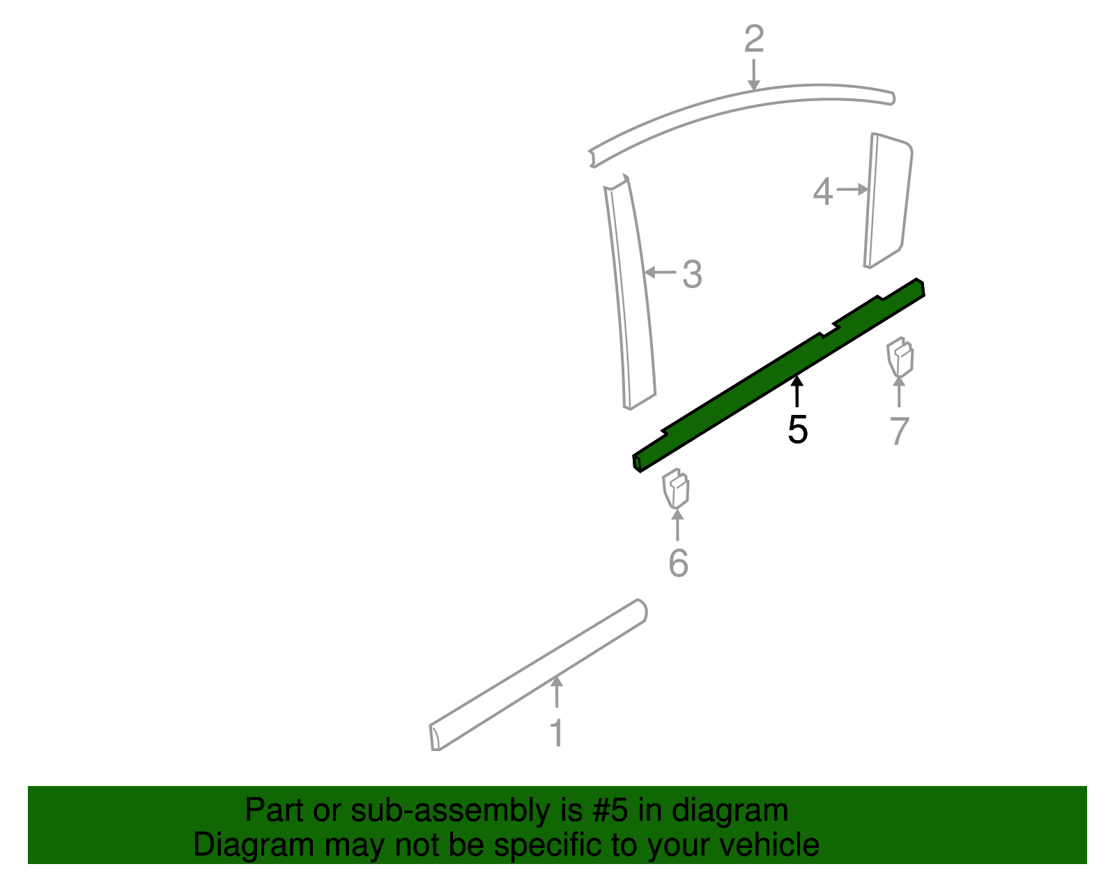 BP4K-50-660G - RH RR Belt Molding - 2004-2009 Mazda 3 | Mazda Parts Factor