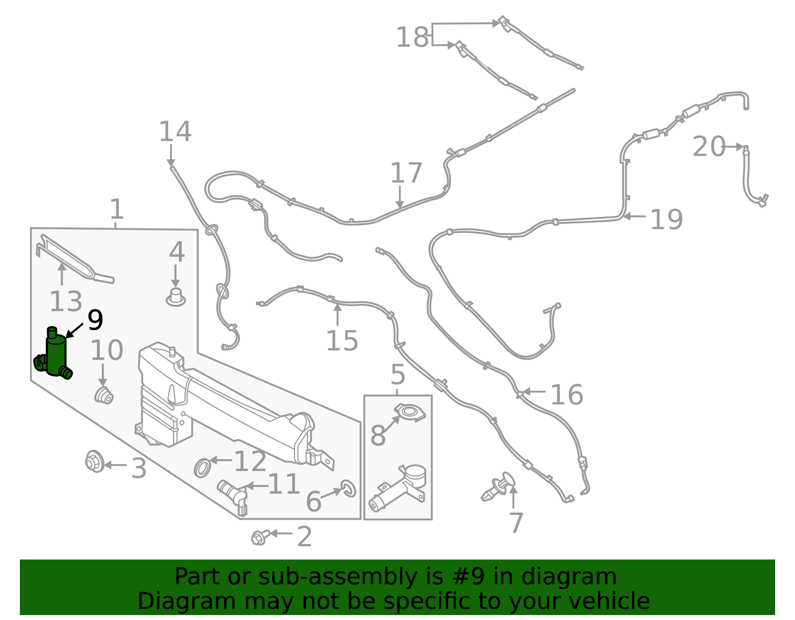 2020-2025 Ford Washer Pump GN1Z-17664-A | Ford OEM Parts Outlet