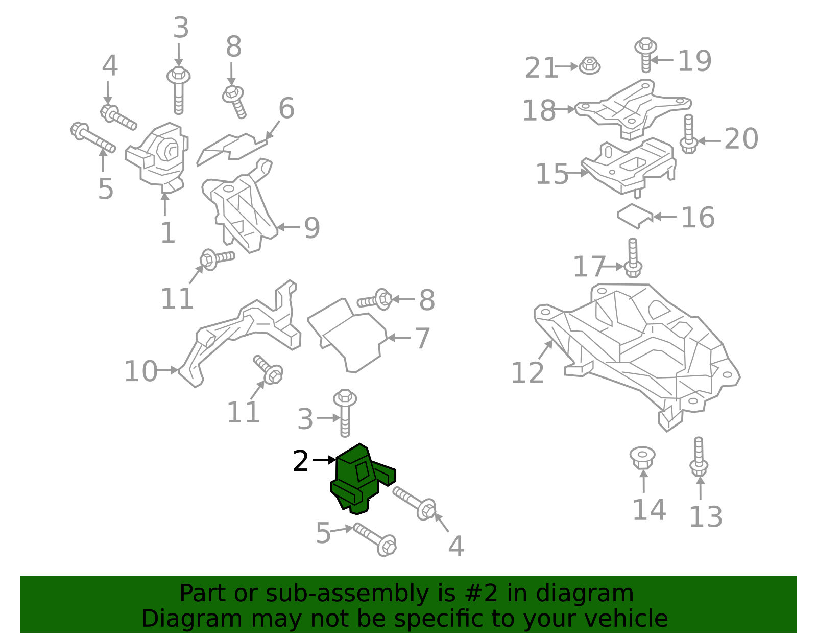 2017-2019 Audi Motor Mount 4M0-199-371-GL | Audi USA Parts