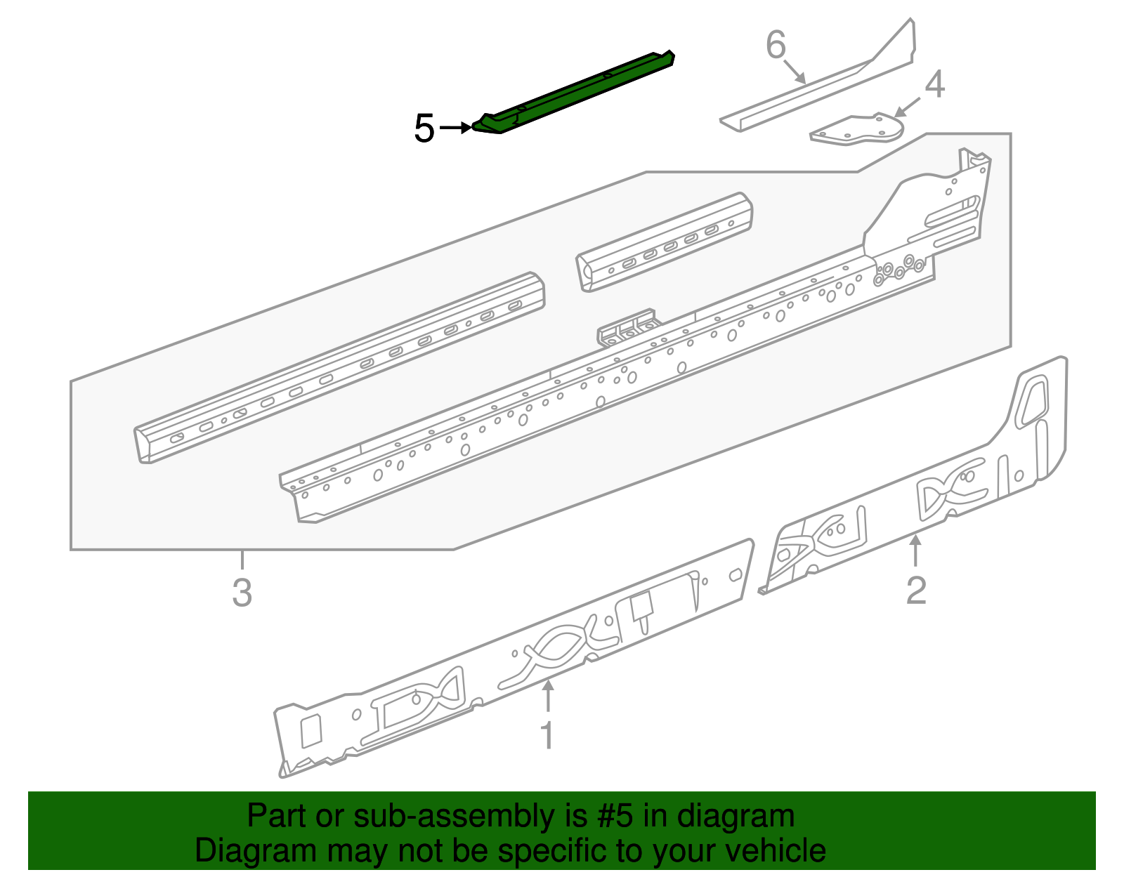 2014-2020 GM Passenger Side Rocker Inner Panel Extension 20985548 ...