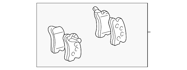 2004-2007 Toyota Highlander Brake Pads Rear 04466-48060 | Toyota Parts ...