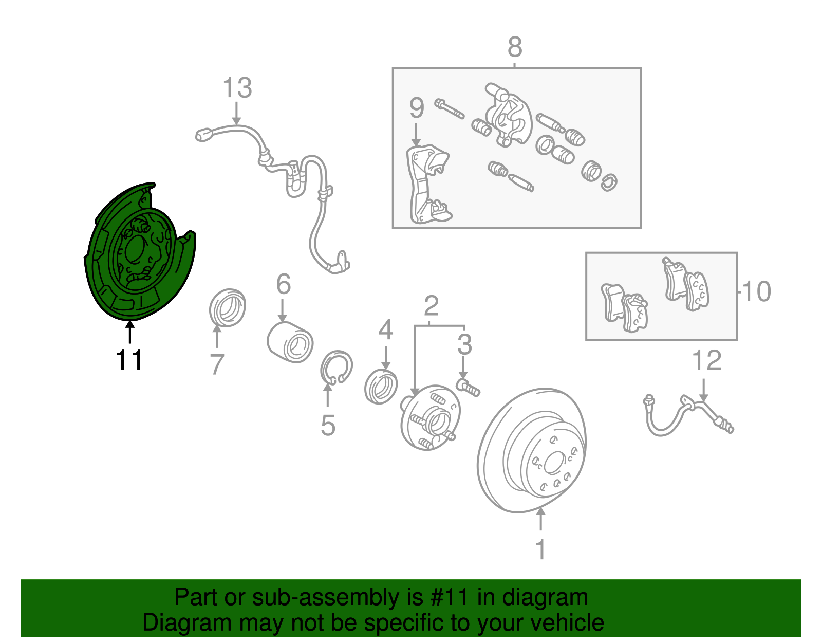 Toyota Backing Plate Part# 4650333020 | Toyota of Colorado Springs