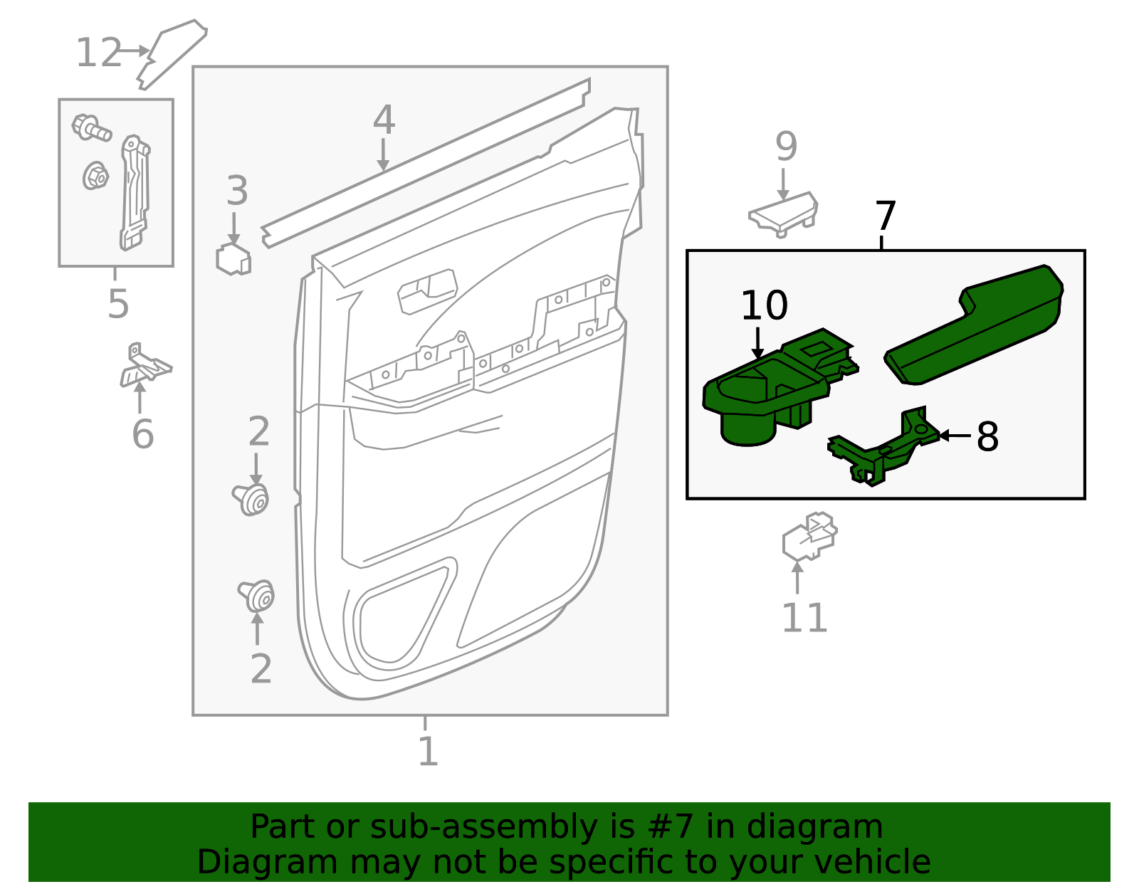 83752-T6Z-A01ZD - Armrest Assembly L Rear Door Lining *NH585L* (Mono ...