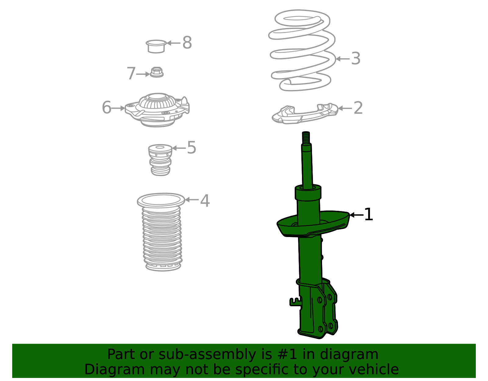 42801409 - High-Quality Suspension Strut for AutoNation Parts