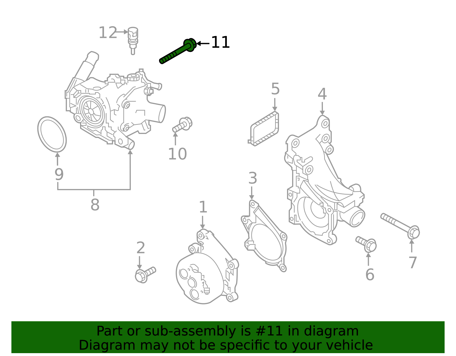 2019-2024 Nissan Engine Coolant Thermostat Bolt 01125-E8111 | Nissan ...