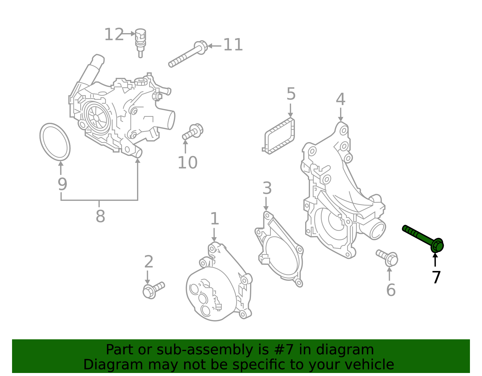 2019-2025 Nissan Thermostat Housing Bolt 01125-E0251 | My Nissan Part