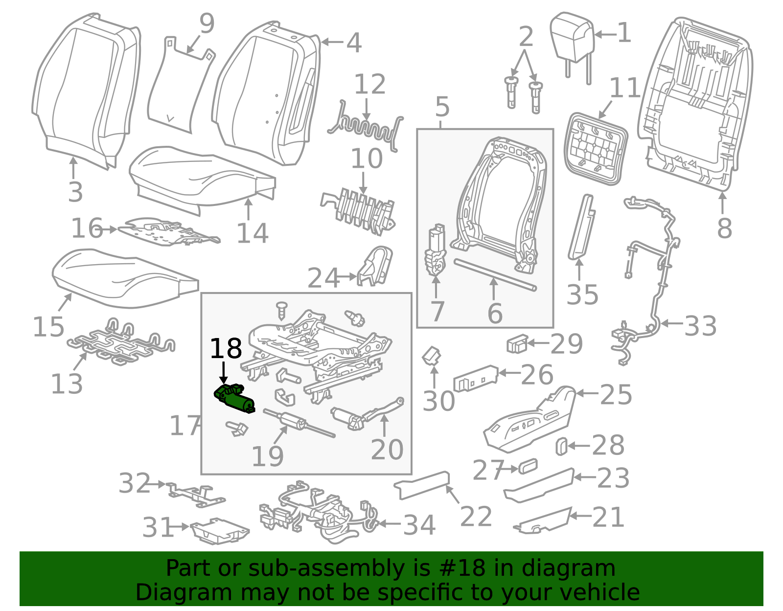2010-2020 GM Front Seat Tilt Adjuster Actuator 13578636 | Capital ...