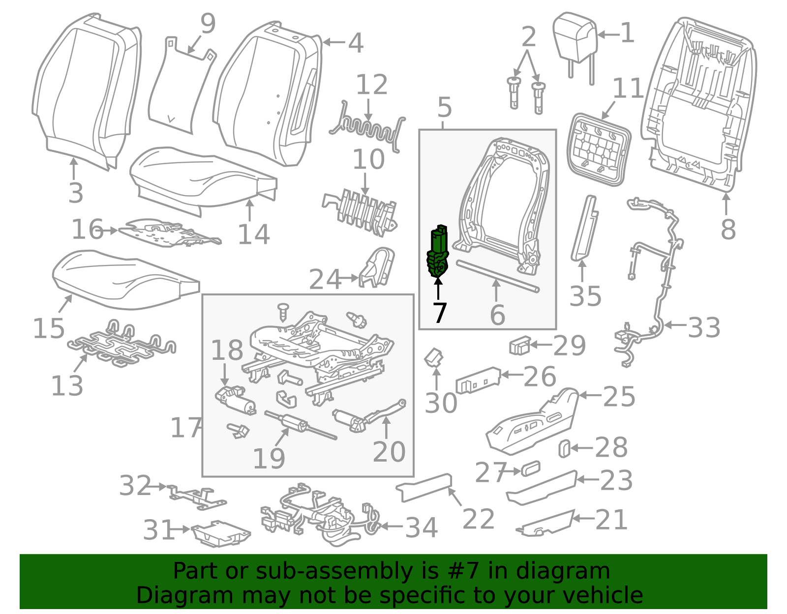 2010-2019 GM Front Seat Recliner Actuator (Replaces Part Number ...