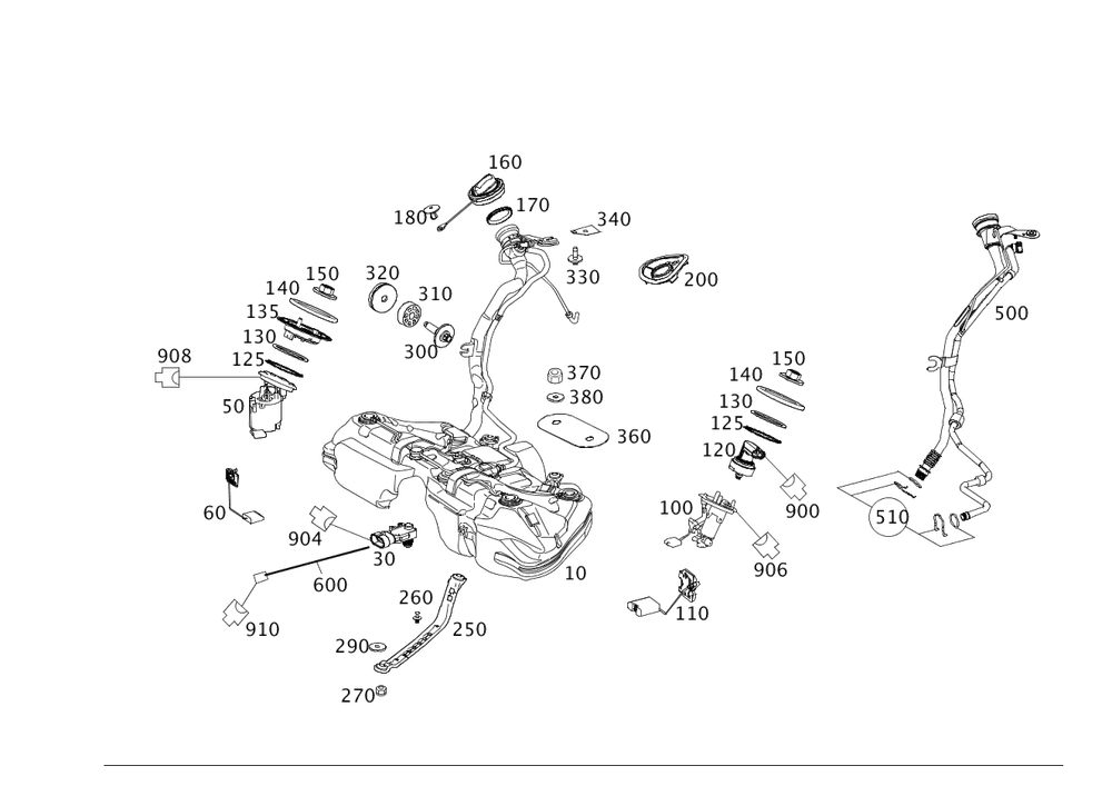 204-470-46-94 - Suction Jet Pump 2008-2015 Mercedes-Benz | Mercedes ...
