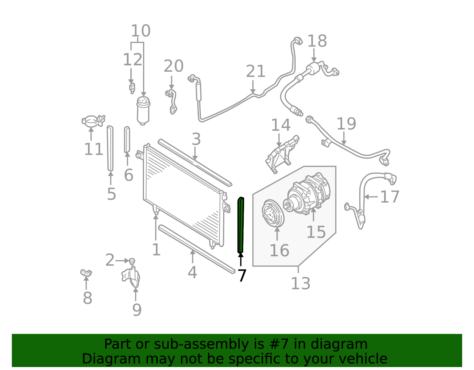 1996-1999 Nissan Pathfinder Condenser Seal 92184-0W000 | Nissan Parts ...