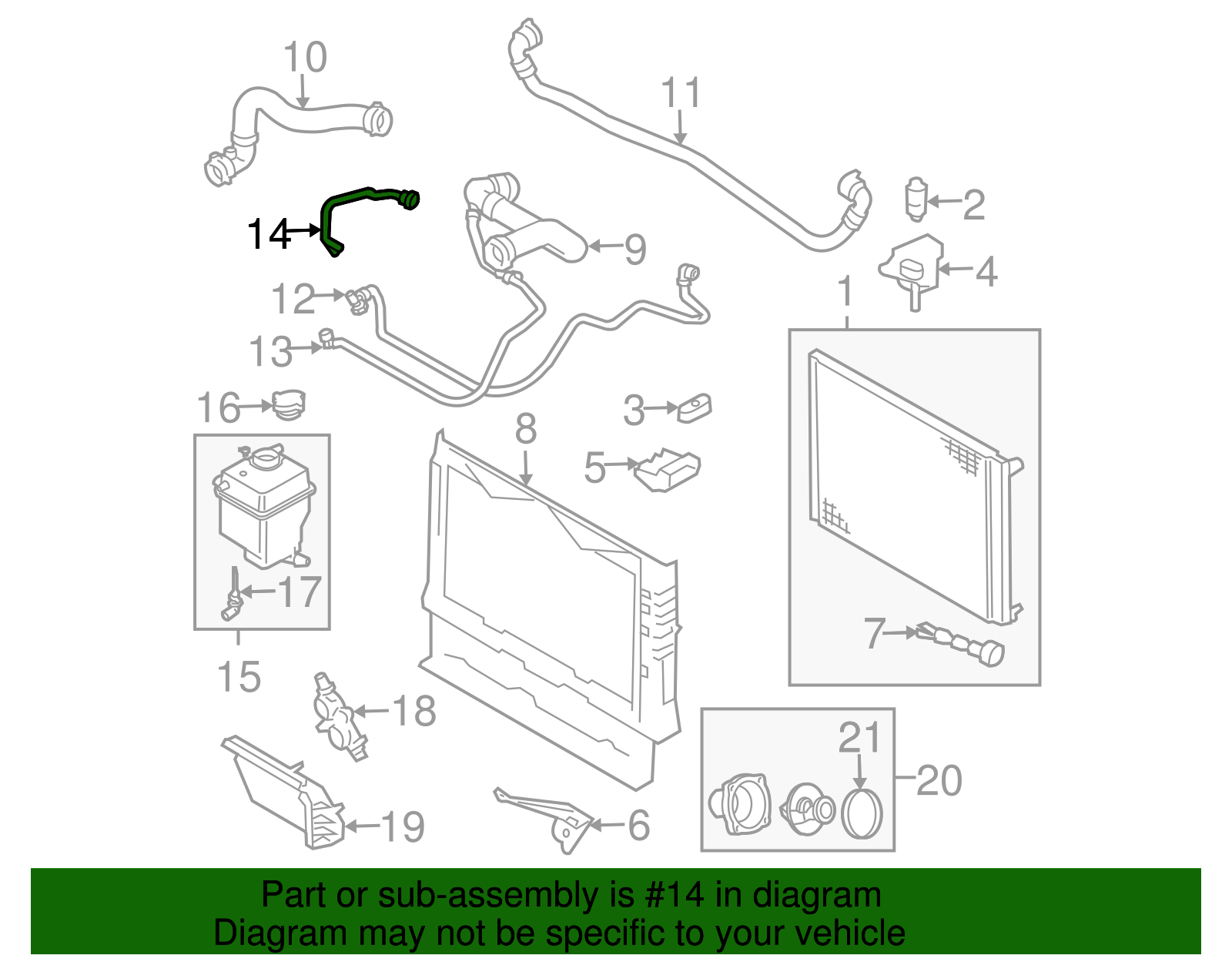 Outlet Hose - 2003-2005 Land Rover Range Rover (PCH001140) | Land Rover ...