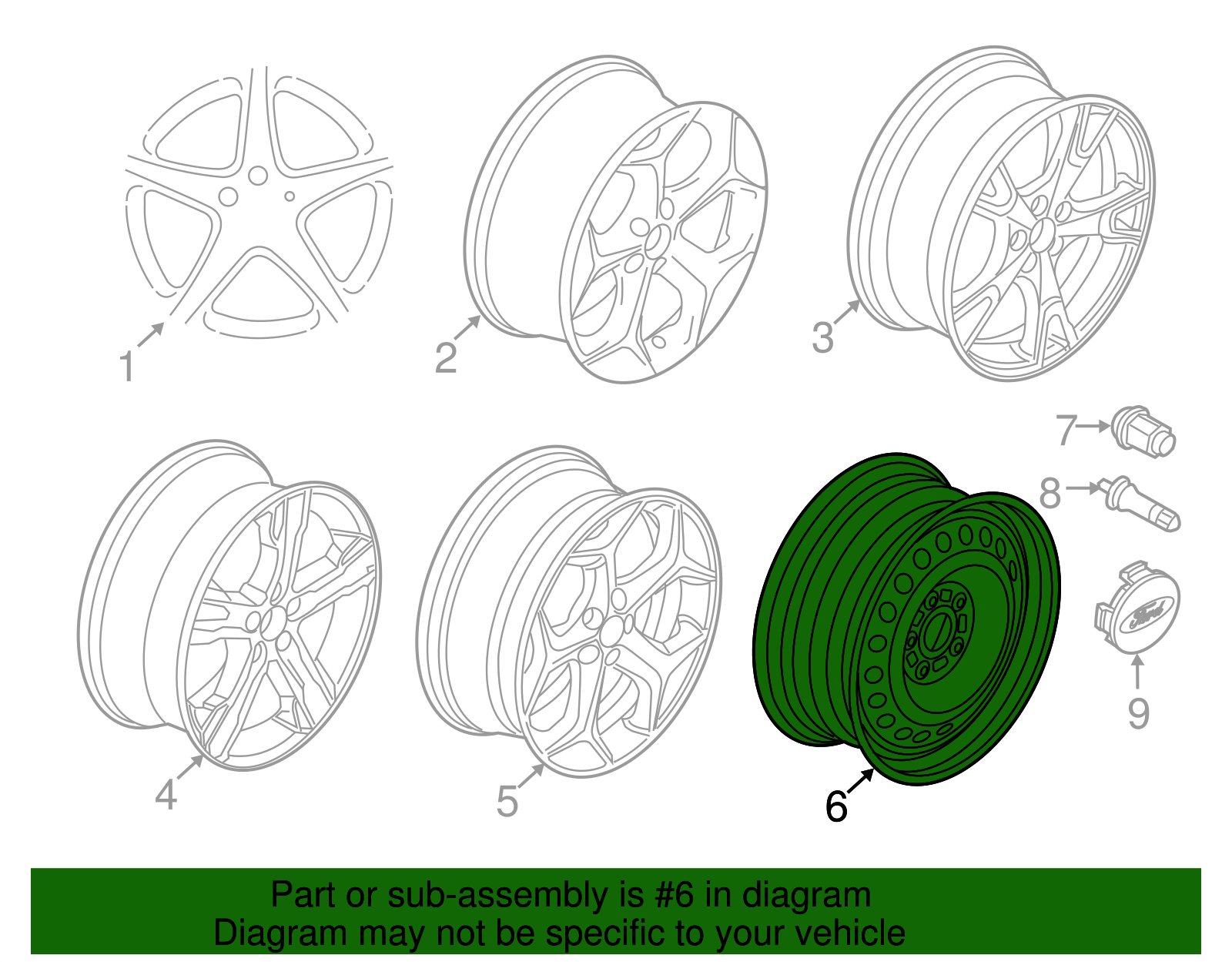 2013-2019 Ford Wheel, Steel CJ5Z-1015-A | Ford OEM Parts Outlet