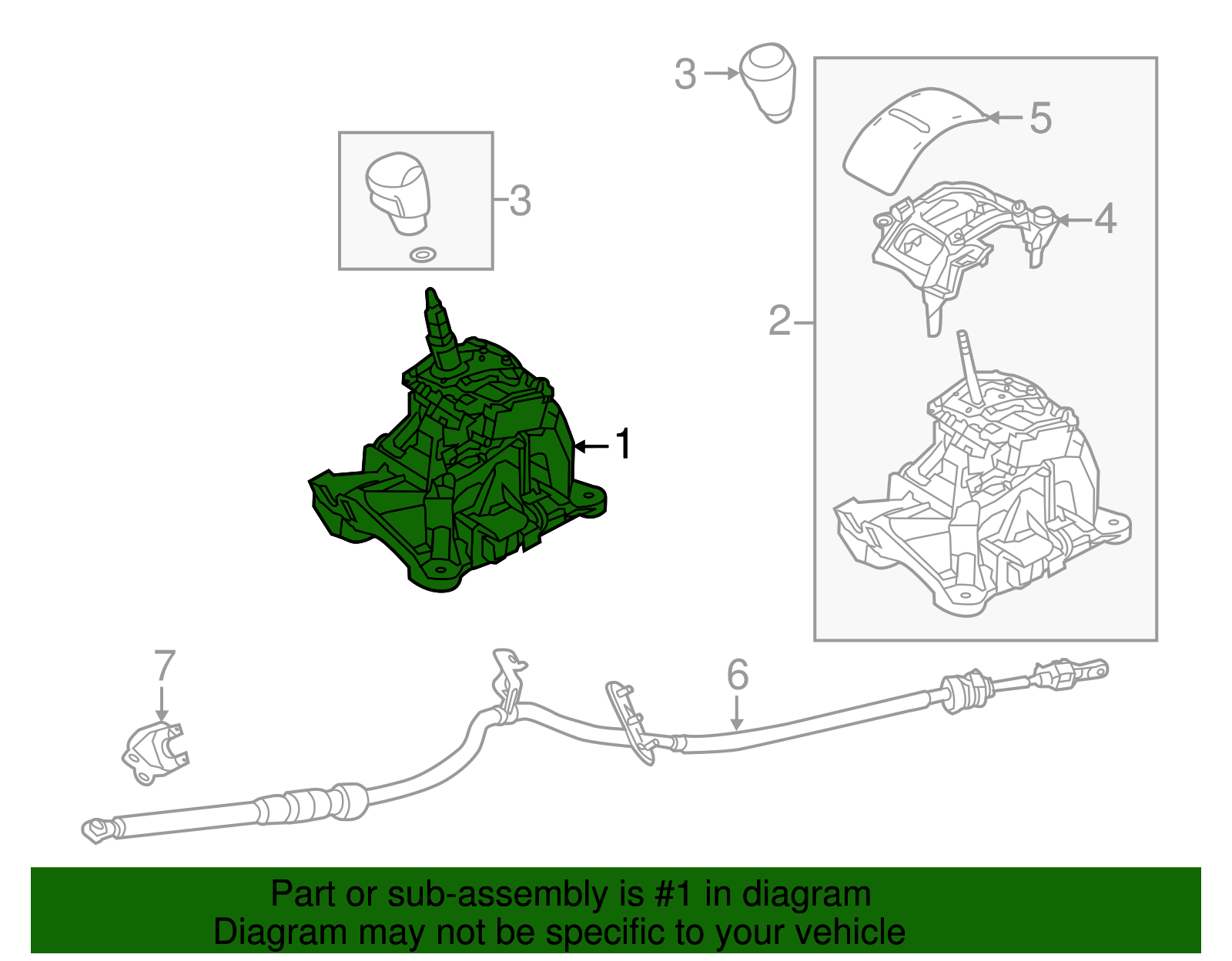 GHR5-46-100E - Shifter Assembly - 2014-2017 Mazda 6 | Mazda Parts Factor