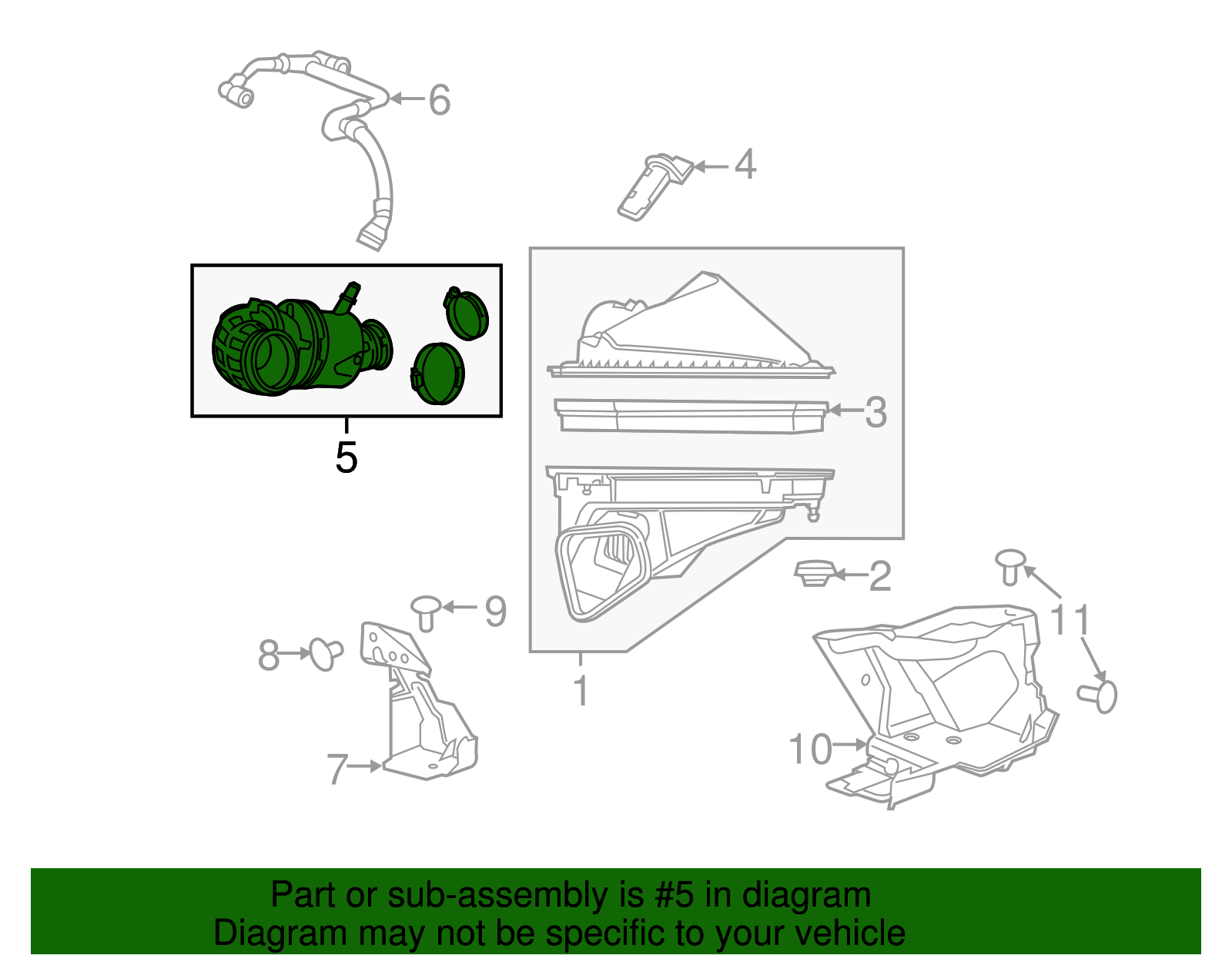 2013-2023 GM Air Cleaner Outlet Duct 84486693 | Capital Chevy Parts