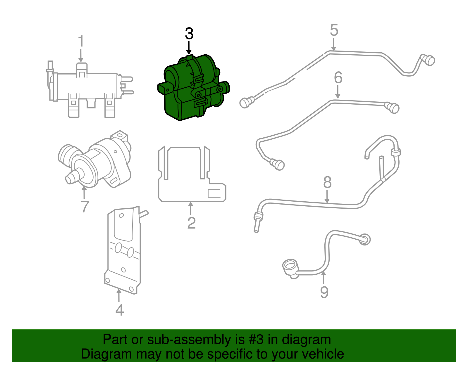 2004-2015 Volvo Evaporative Emissions System Leak Detection Assembly ...