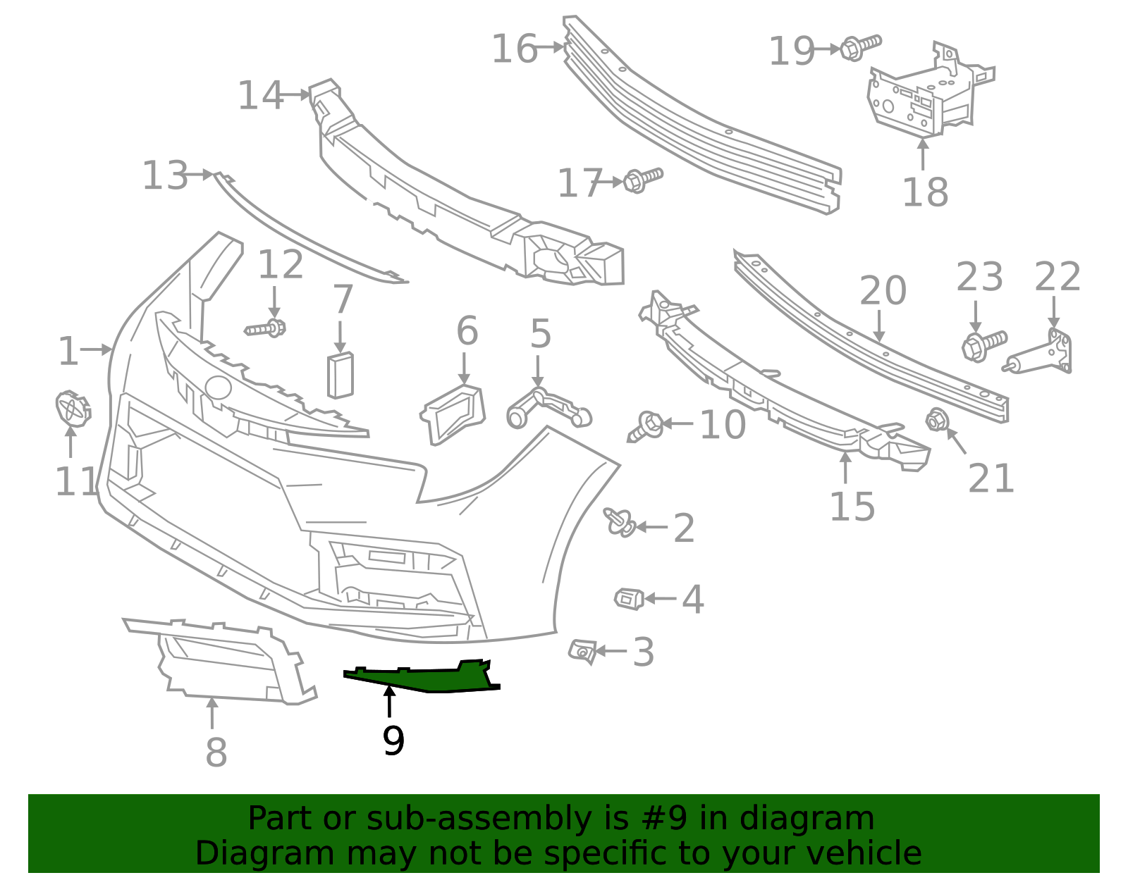 2023-2025 Toyota Corolla Bumper Extension 52112-02180 | OEM Parts Online
