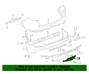 2018-2024 GMC Terrain Black Rear Bumper Fascia Trailer Hitch Access ...