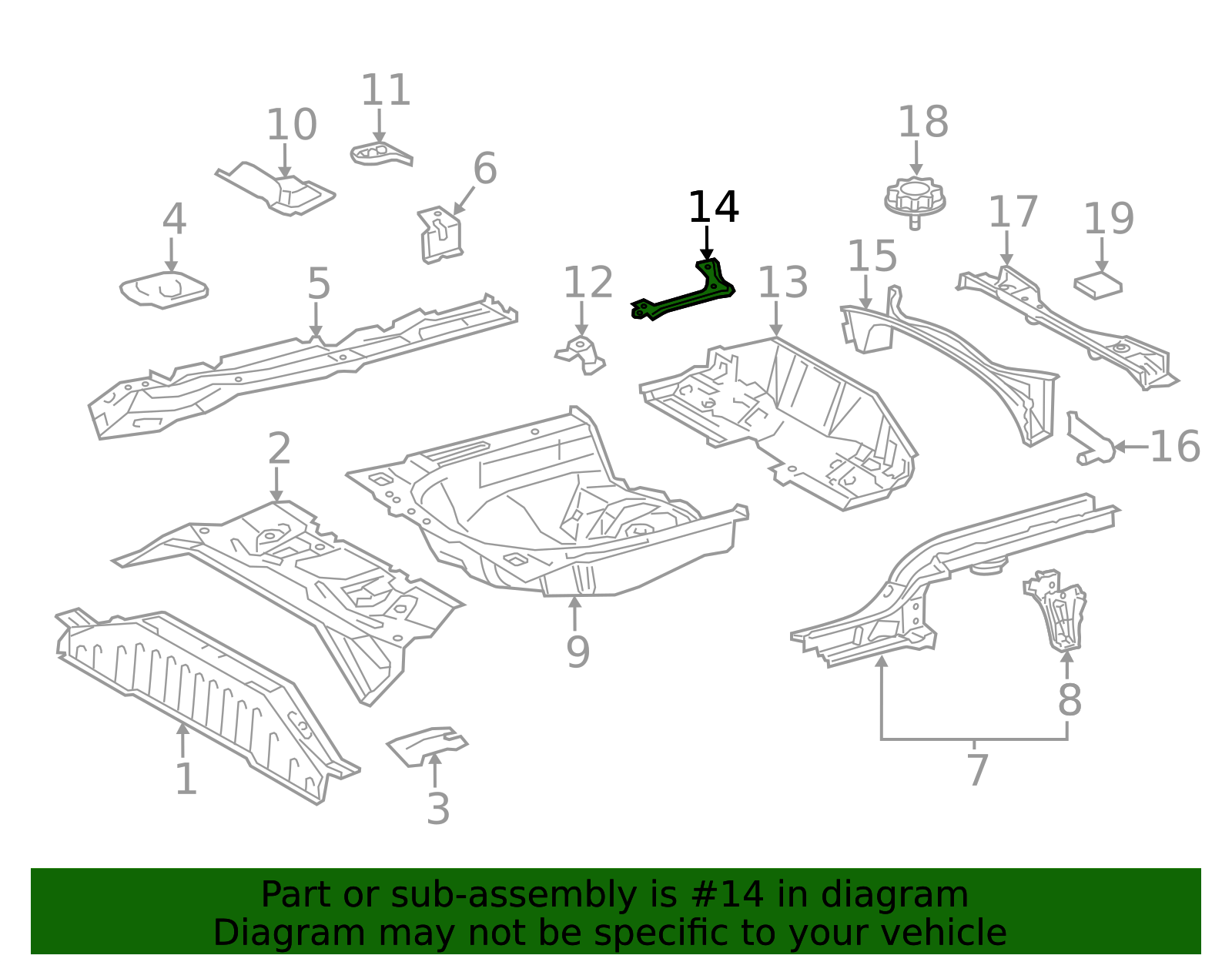 58251-52040 - High-Quality Floor Pan Reinforcement Bracket for 2012 ...