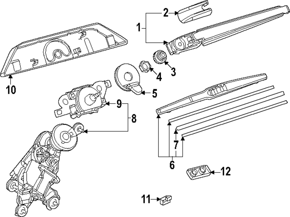 2023-2025 Toyota Sequoia Back Glass Wiper Motor 85130-0C020 | Toyota ...