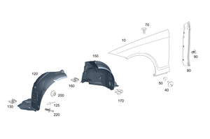 218-690-21-00 - Wheel House Covering | Buy Mercedes Parts Now