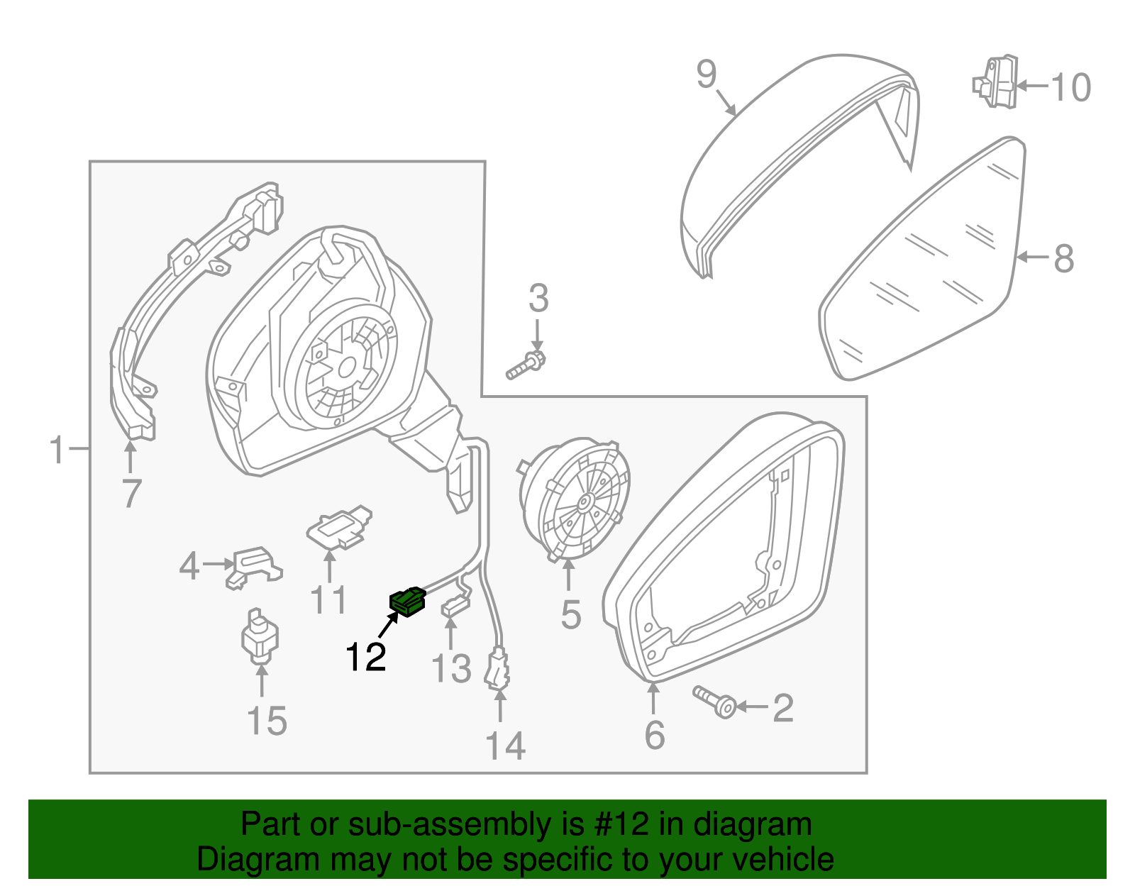 2016-2024 Volkswagen Door Mirror Wiring Harness Connector 1K0-972-928 ...