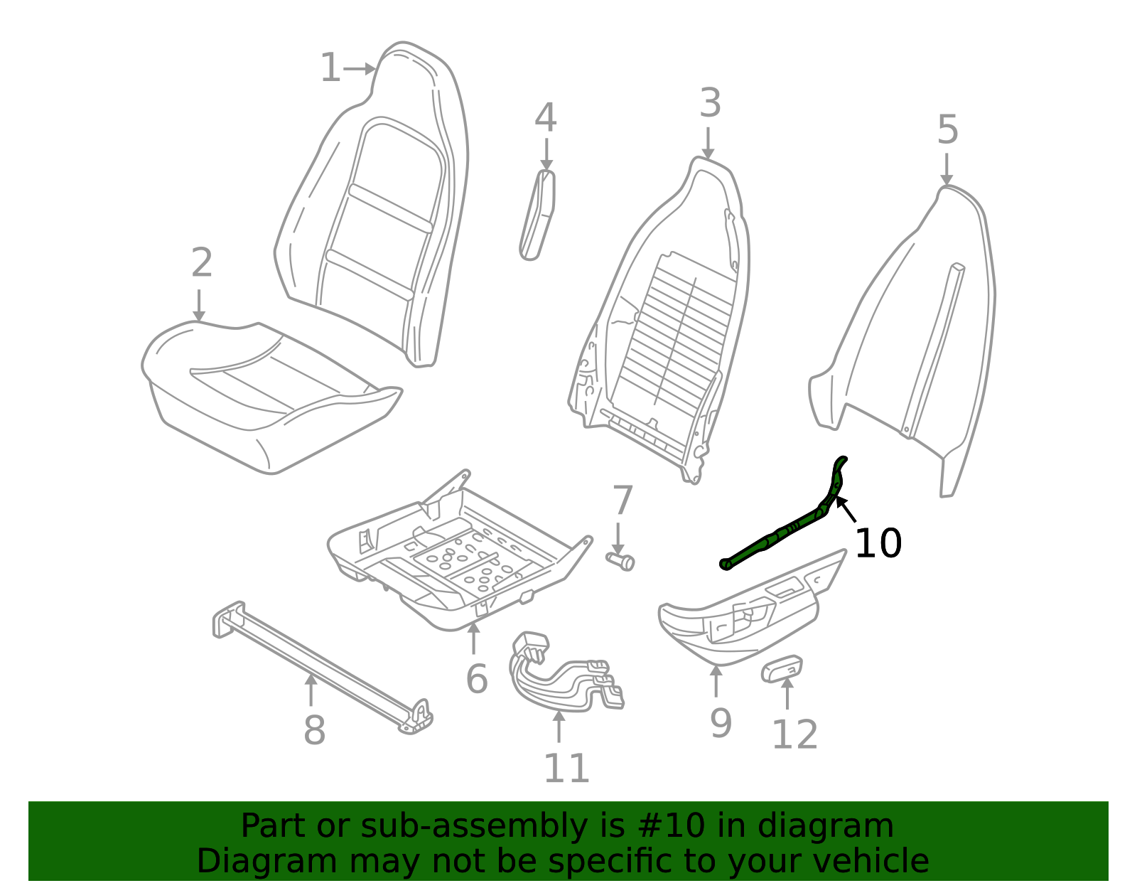 52108398491 - 1996-2002 BMW Z3 Recline Adjuster (52-10-8-398-491) | BMW ...