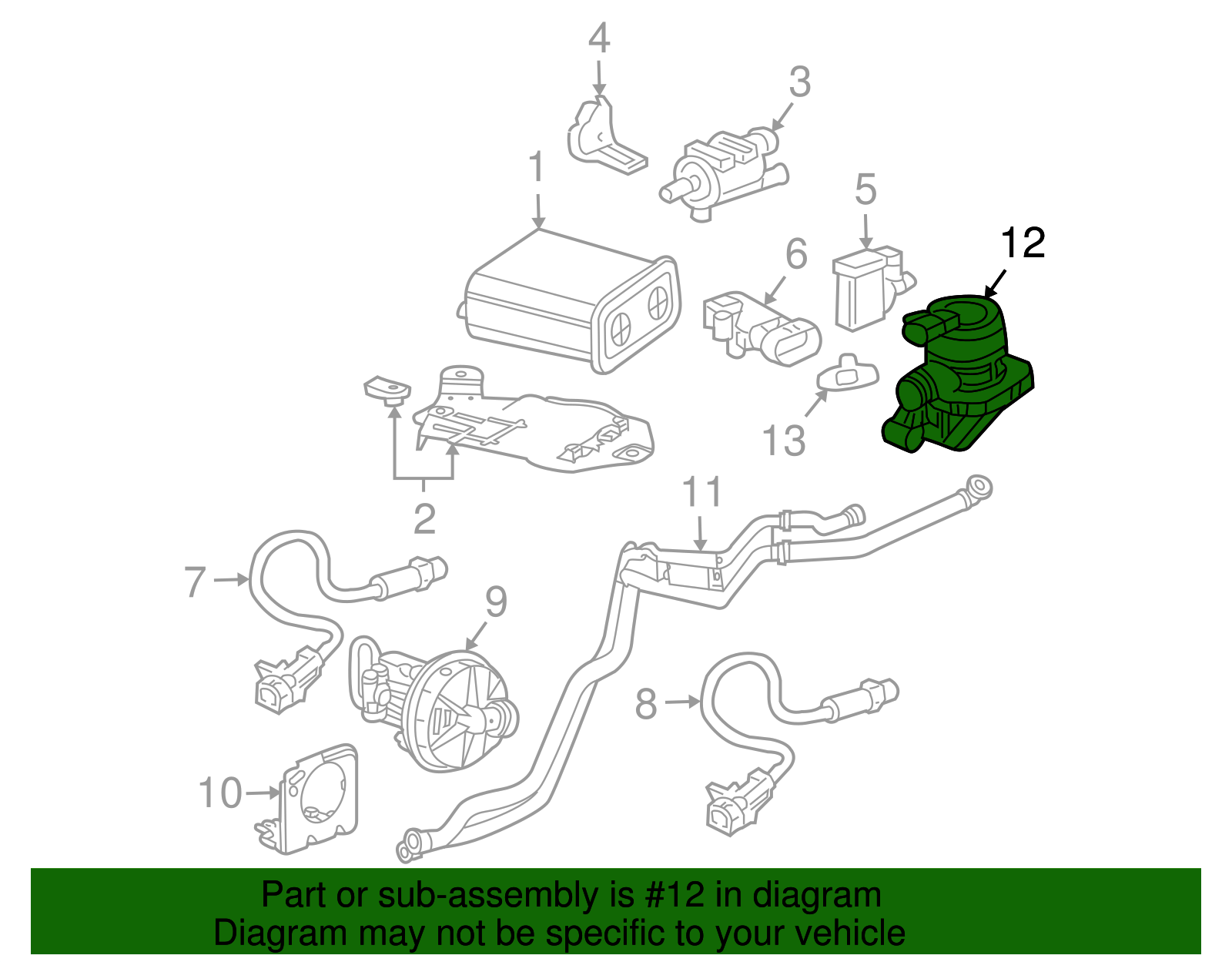 2006-2009 GM Air Injection Valve 12619110 | Auto Parts Express