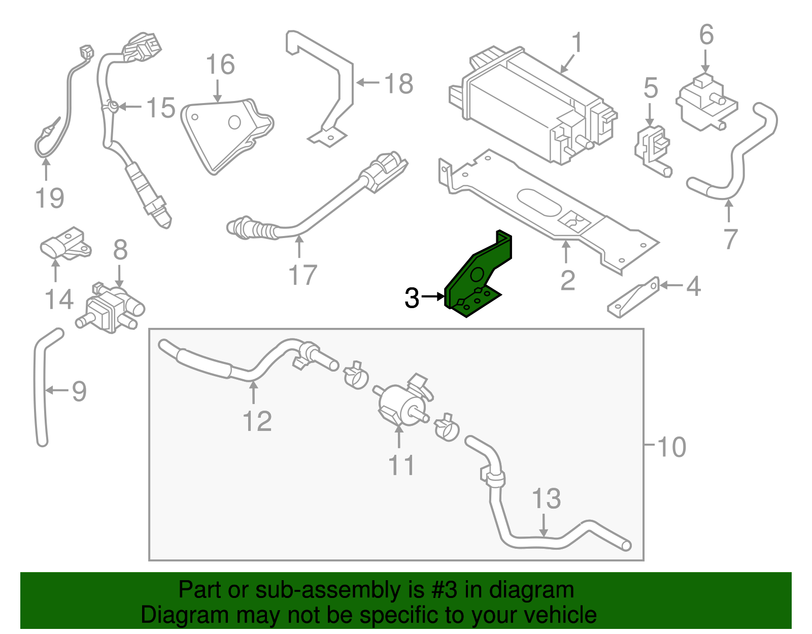 2016-2020 Infiniti QX80 Vapor Canister Bracket 14952-1LA1C | INFINITI ...