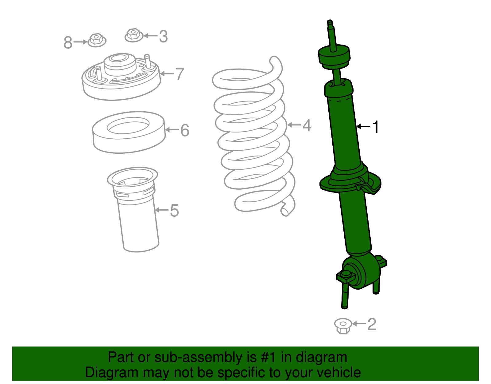 2014-2017 Ford Shock Absorber Assembly EL1Z-18124-C | Ford OEM Parts Outlet