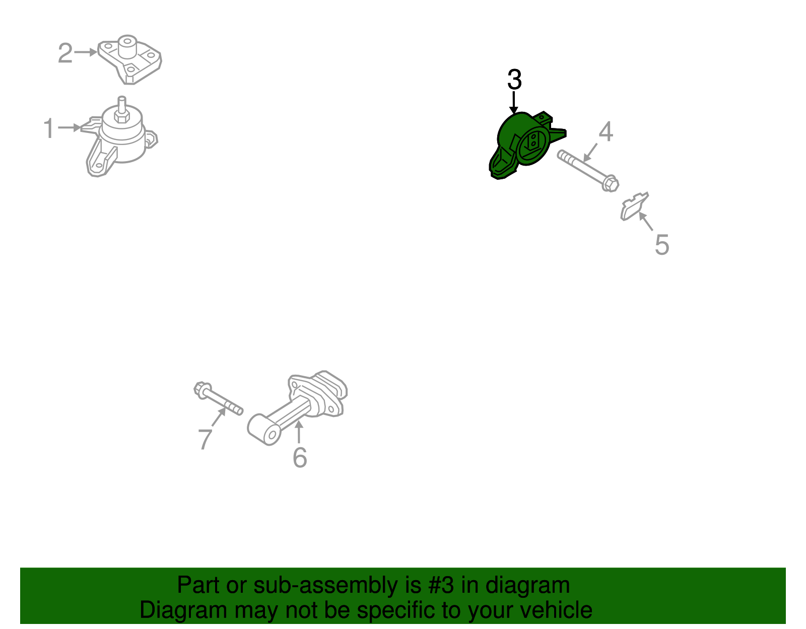 21830-A7400 - Trans Mount 2017-2018 Kia | Kia.Parts Store