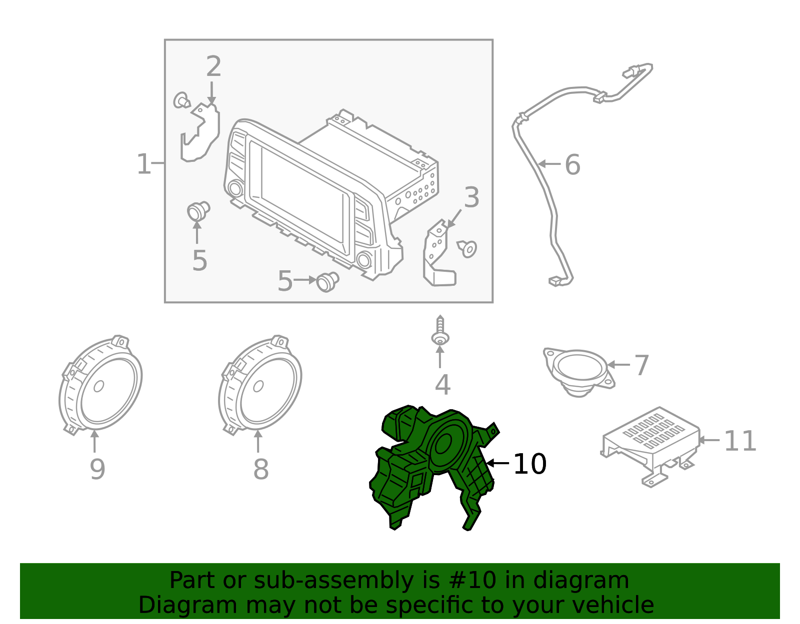 Hyundai - 96380-J9100 - Speaker - 2018-2023 Hyundai | OEM Hyundai Parts ...