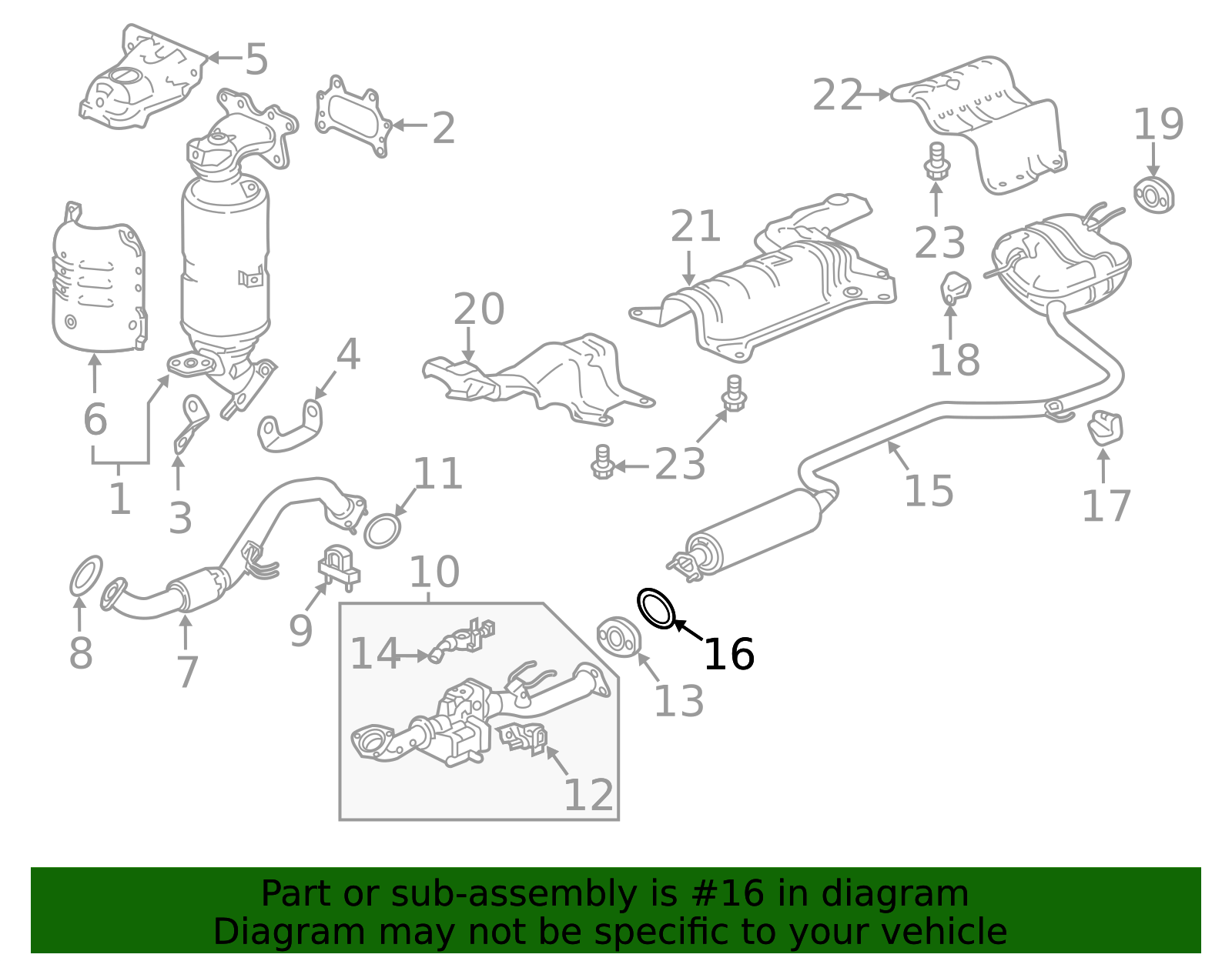 OEM 1995-2025 Honda Exhaust Pipe To Manifold Gasket 18302-SP0-003 | Honda Automotive Parts
