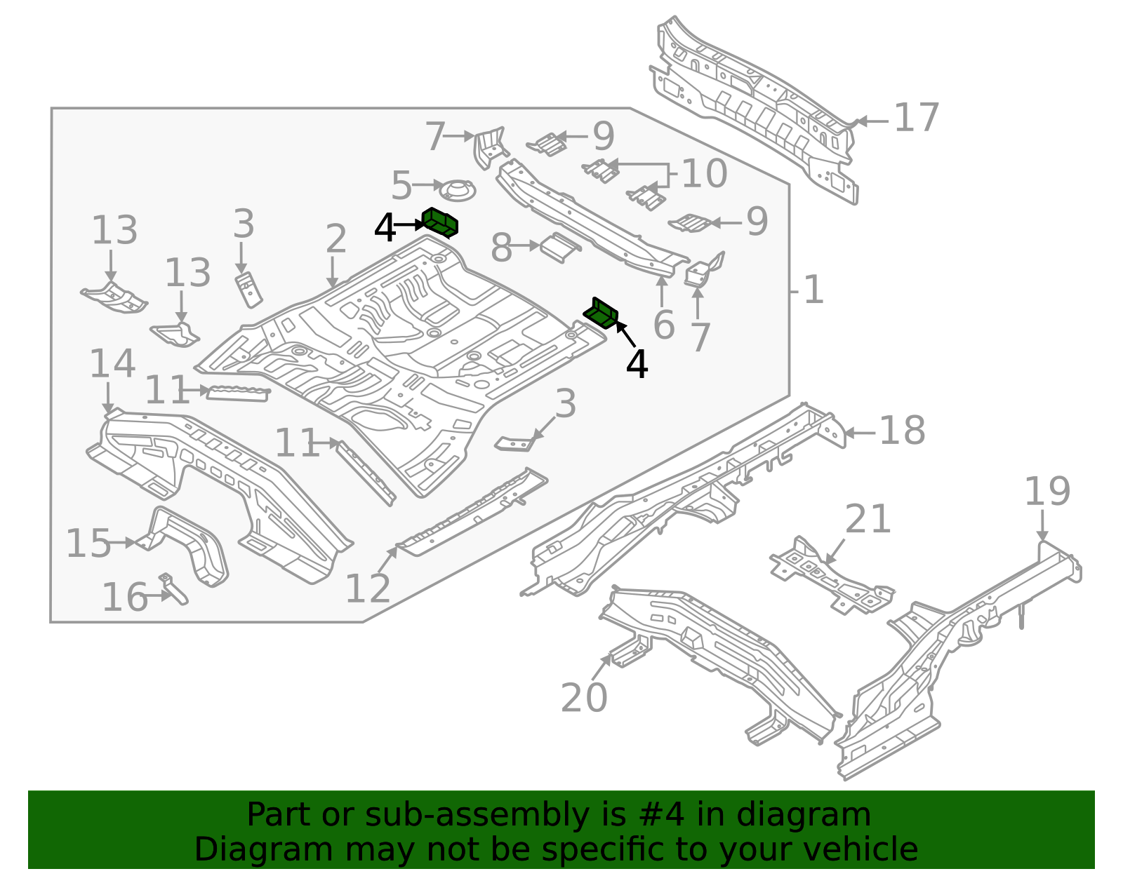 2021-2025 Kia Seltos | Floor Reinforcement | 65652-Q5000 | Kia Auto Parts
