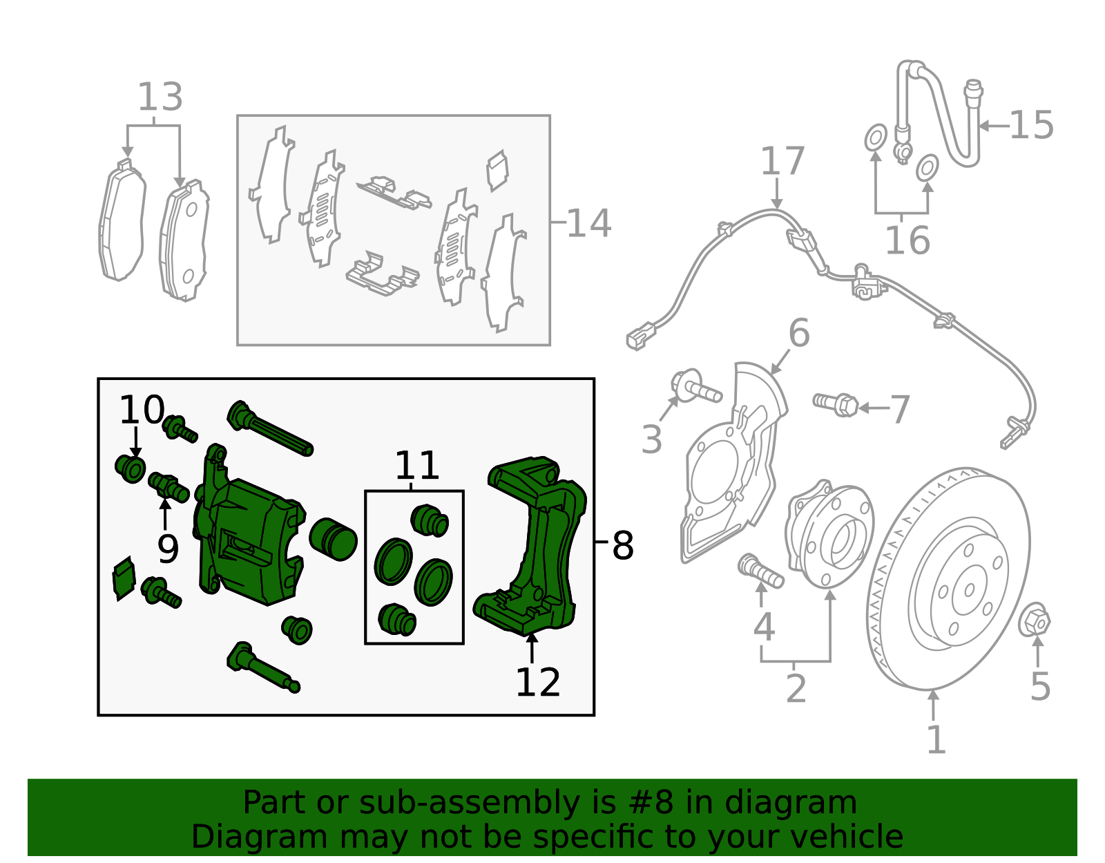 2019-2025 Mazda 3 Caliper Assembly BDYK-33-98Z | Mazda Parts Deals