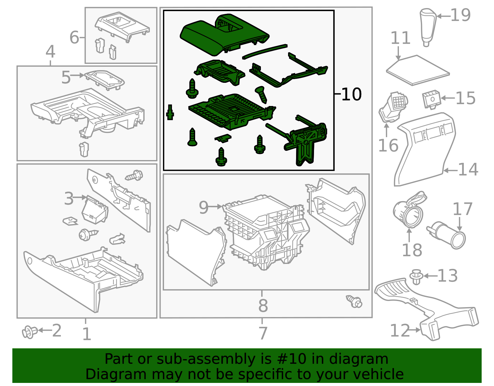 2014-2021 Toyota Tundra 2014-2021 Toyota Tundra - Armrest 58905-0C170 ...