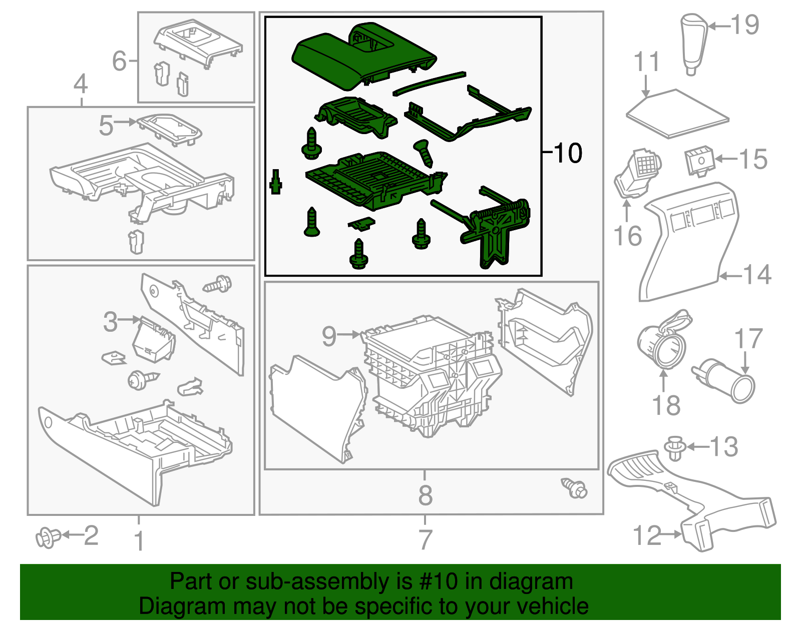 2014-2021 Toyota Tundra Armrest 58905-0C170-E1 | Toyota Parts Center