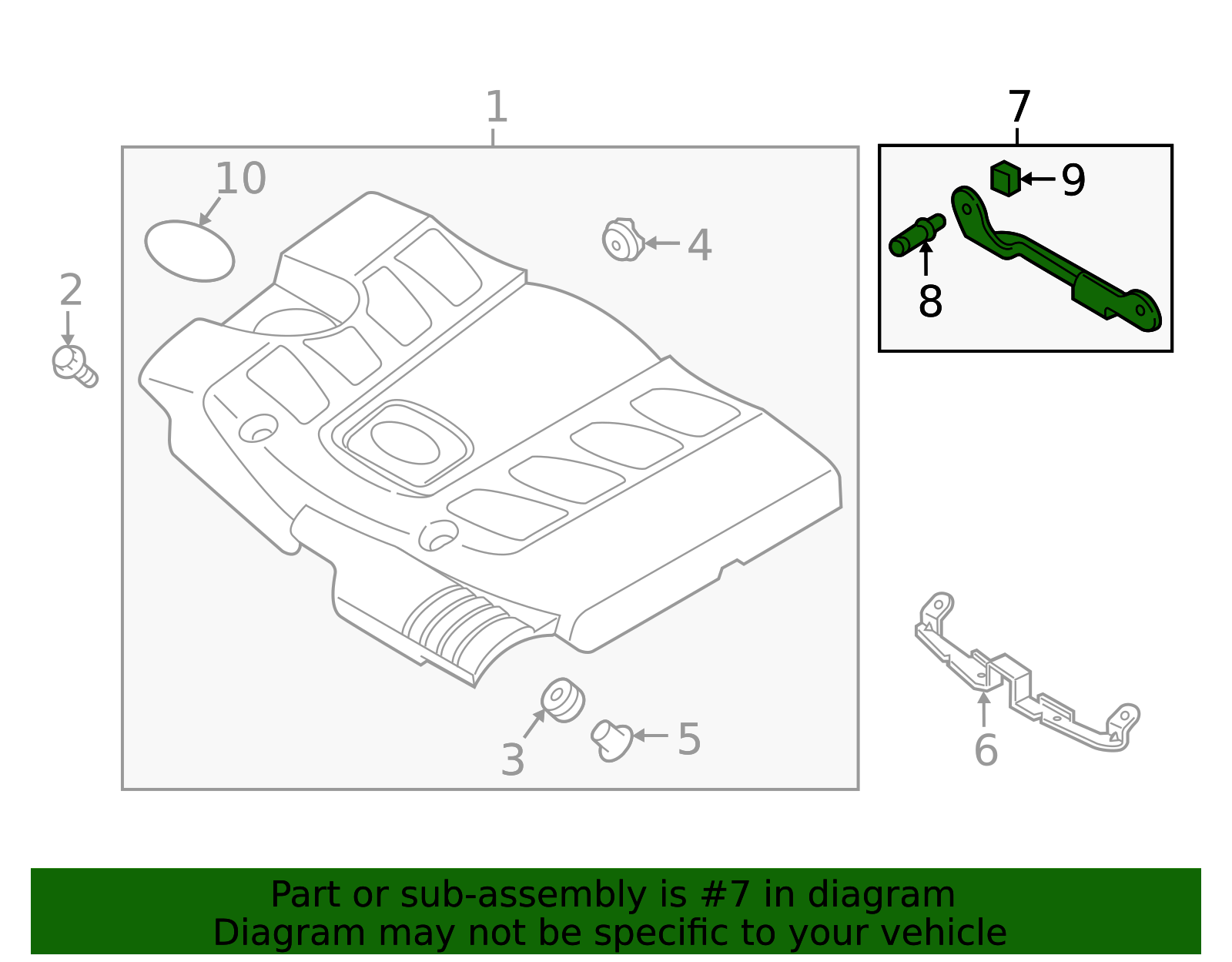 14049-1LA1C - High-Quality Engine Cover Bracket for 2011-2024 Infiniti ...