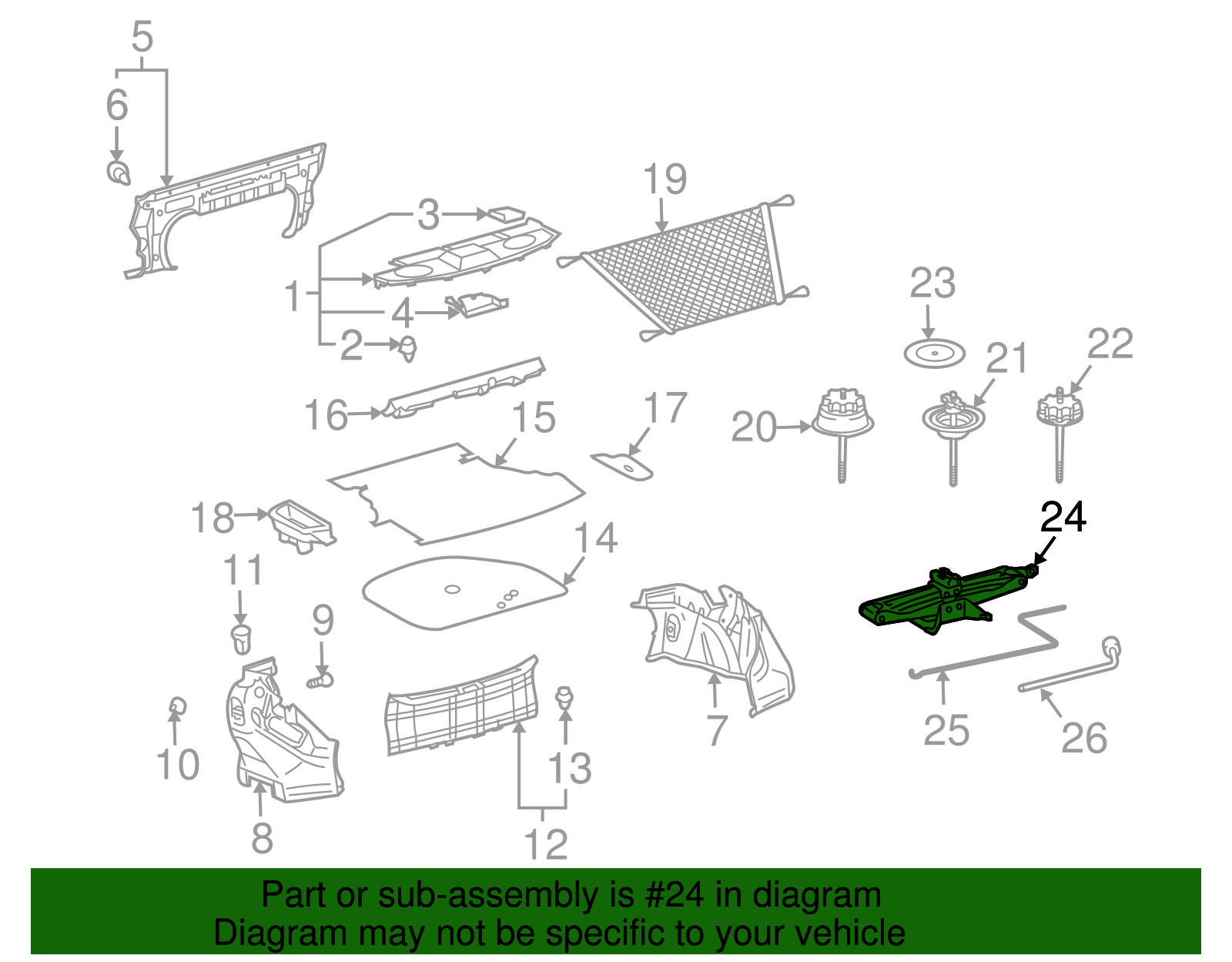 2005-2011 Toyota Jack Assembly 09111-AA010 | Toyota Parts Center